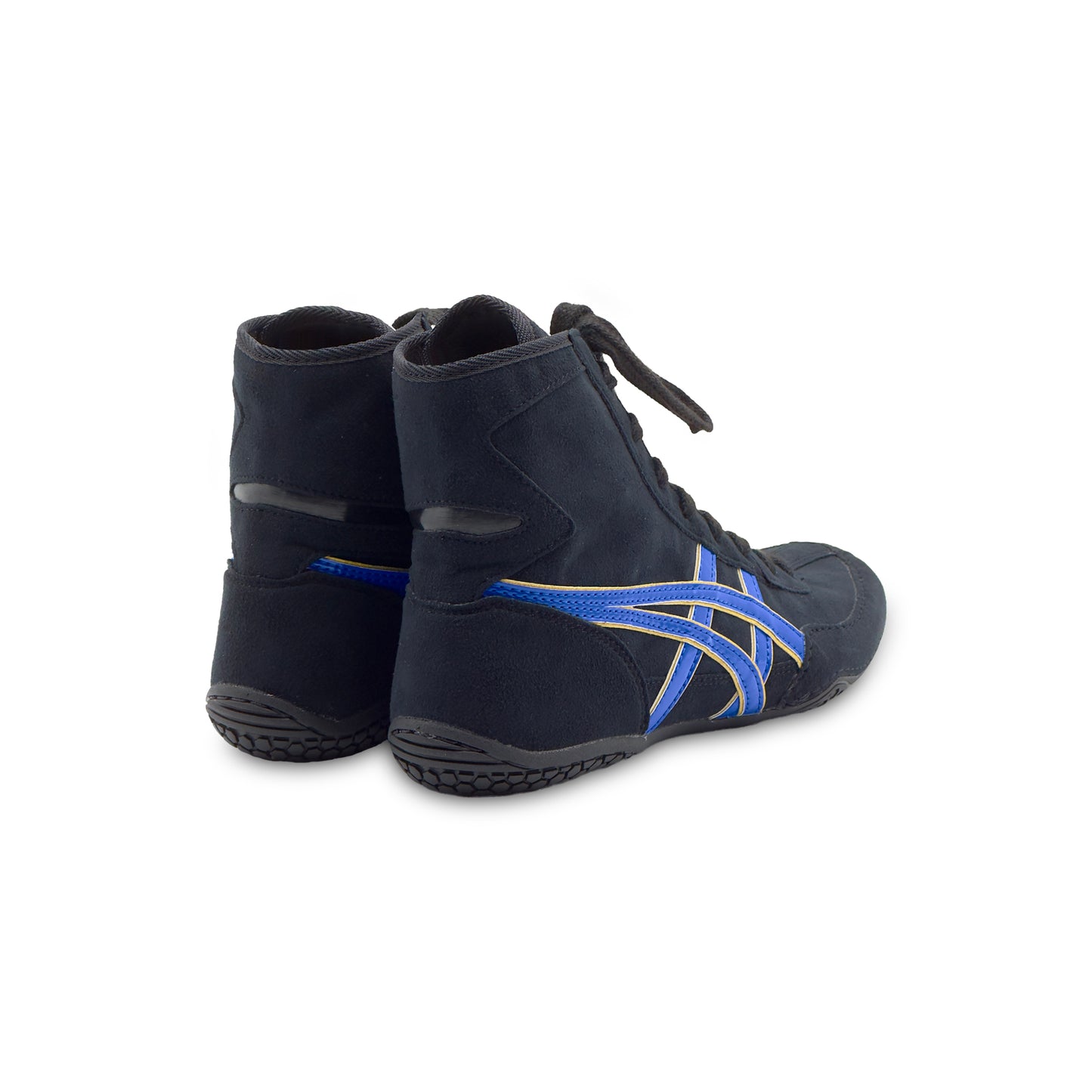ASICS EX-EO wrestling shoes black/blue | WrestlerStore