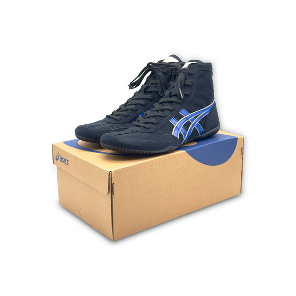 ASICS EX-EO wrestling shoes black/blue | WrestlerStore
