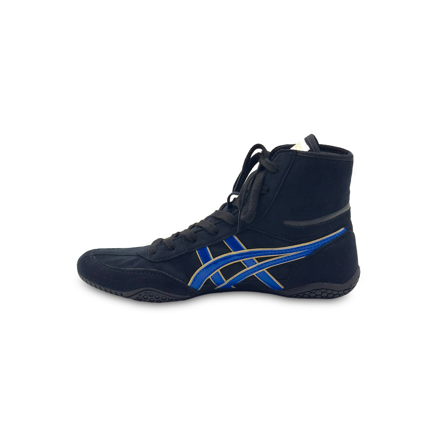 ASICS EX-EO wrestling shoes black/blue | WrestlerStore