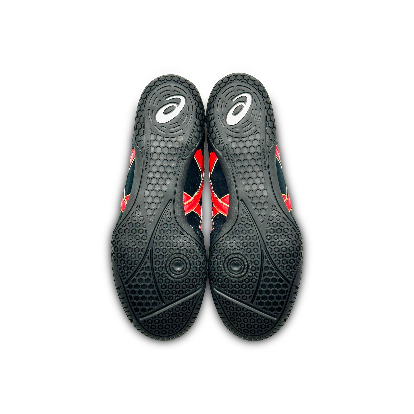 ASICS EX-EO wrestling shoes black/red | WrestlerStore