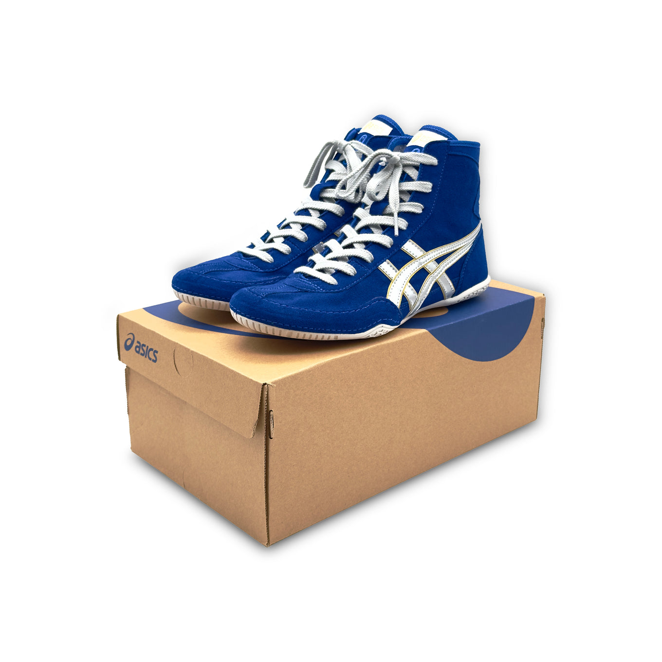 ASICS EX-EO wrestling shoes blue/silver | WrestlerStore