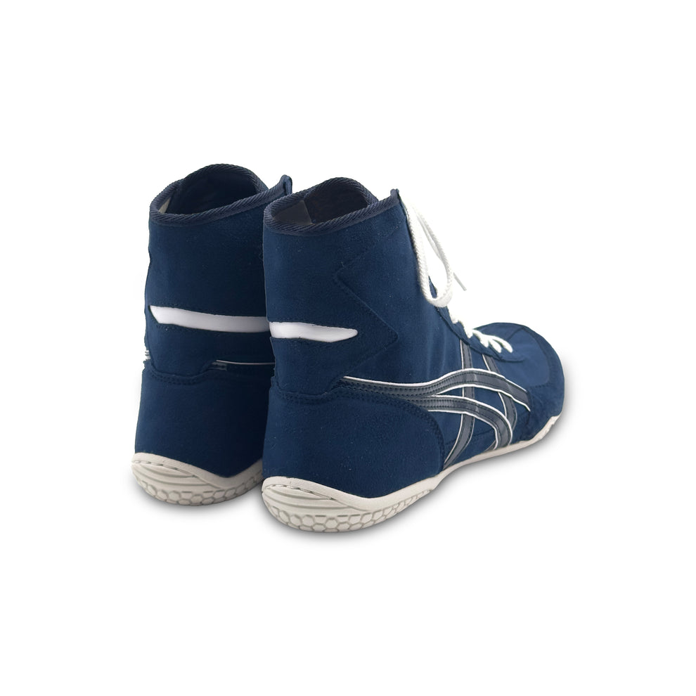 ASICS EX-EO Wrestling Shoes Dark Blue/White | WrestlerStore