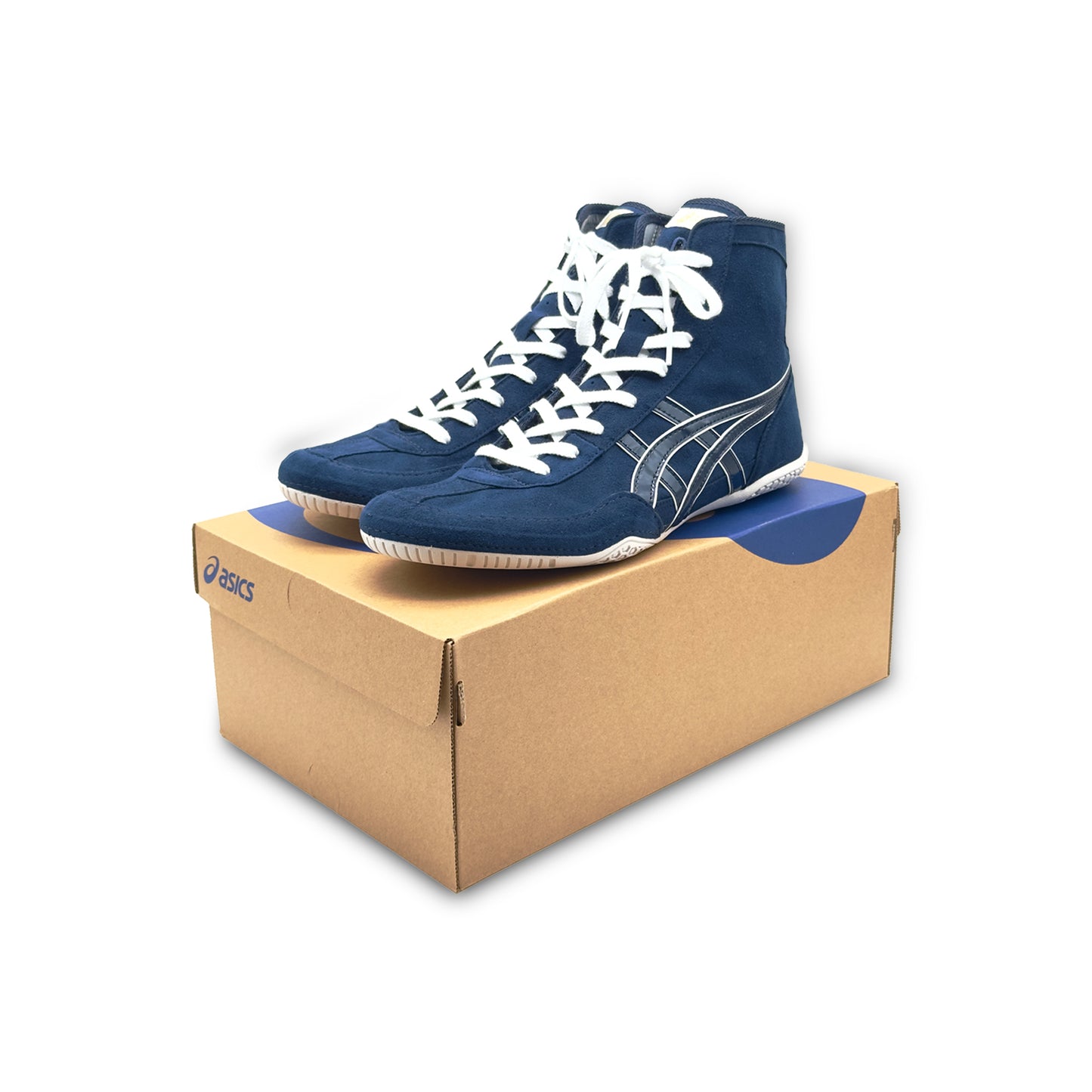 ASICS EX-EO Wrestling Shoes Dark Blue/White | WrestlerStore
