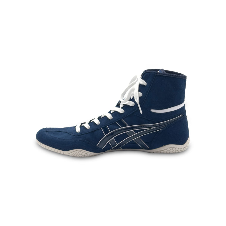 ASICS EX-EO Wrestling Shoes Dark Blue/White | WrestlerStore