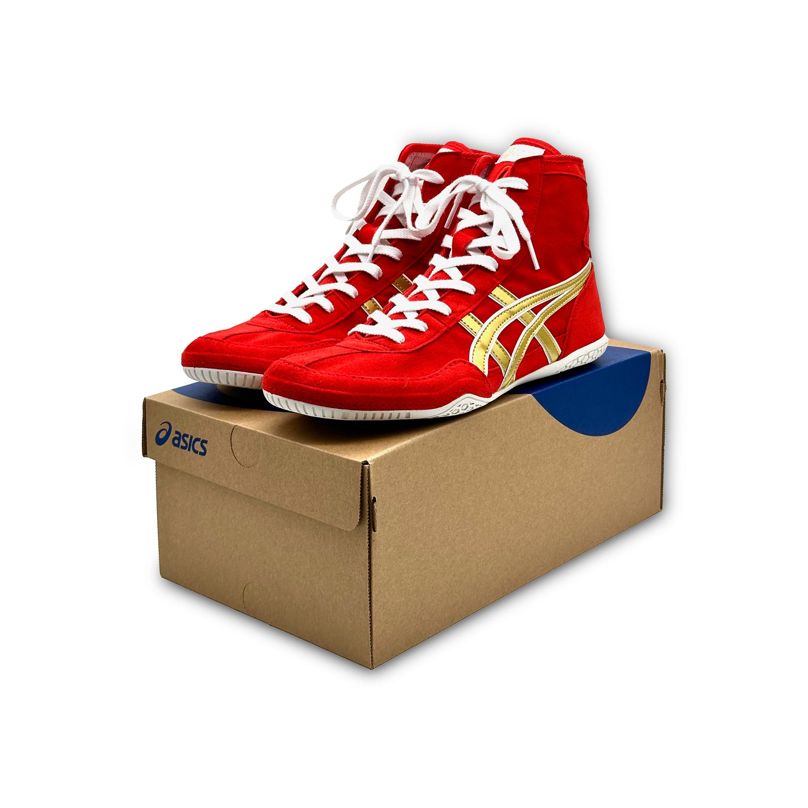 ASICS EX-EO wrestling shoes red/gold | WrestlerStore